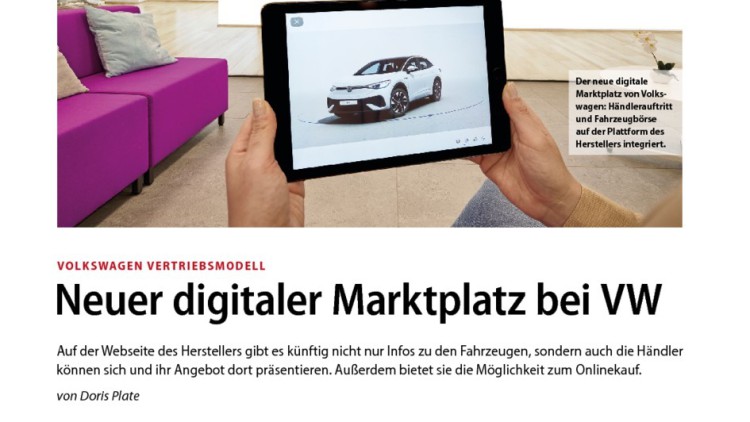 Volkswagen Vertriebsmodell: Neuer digitaler Marktplatz bei VW