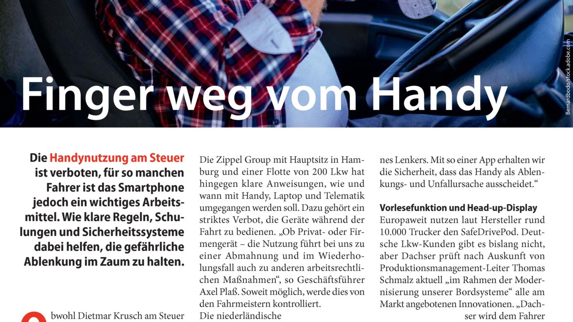 Finger weg vom Handy