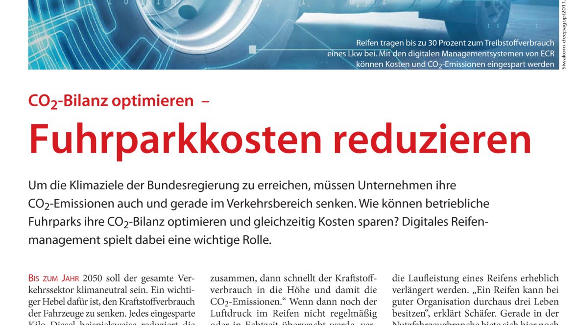 CO2-Bilanz optimieren - Fuhrparkkosten reduzieren